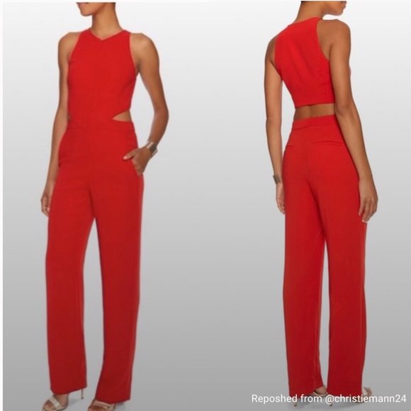A.L.C. | Pants & Jumpsuits | Alc Chandelier Jumpsuit In Red Size 2 ...